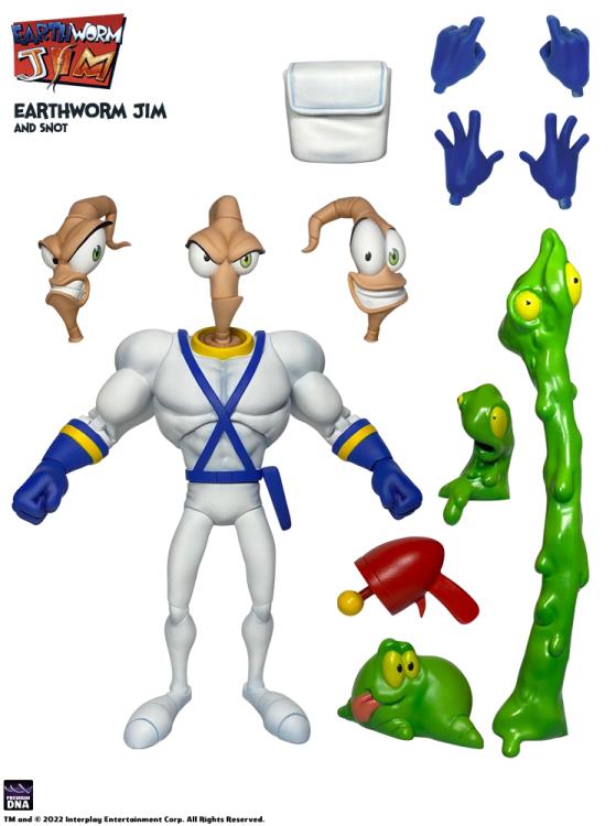 Earthworm Jim Wave 1 - Earthworm Jim + Snot — Premium DNA Toys